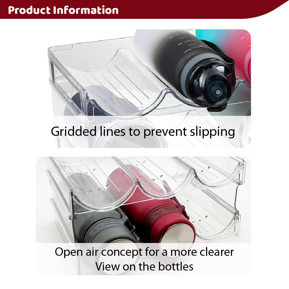 [6 Slots] Innohut Stackable Bottle Holder Bottle Rack Rak Botol Water ...