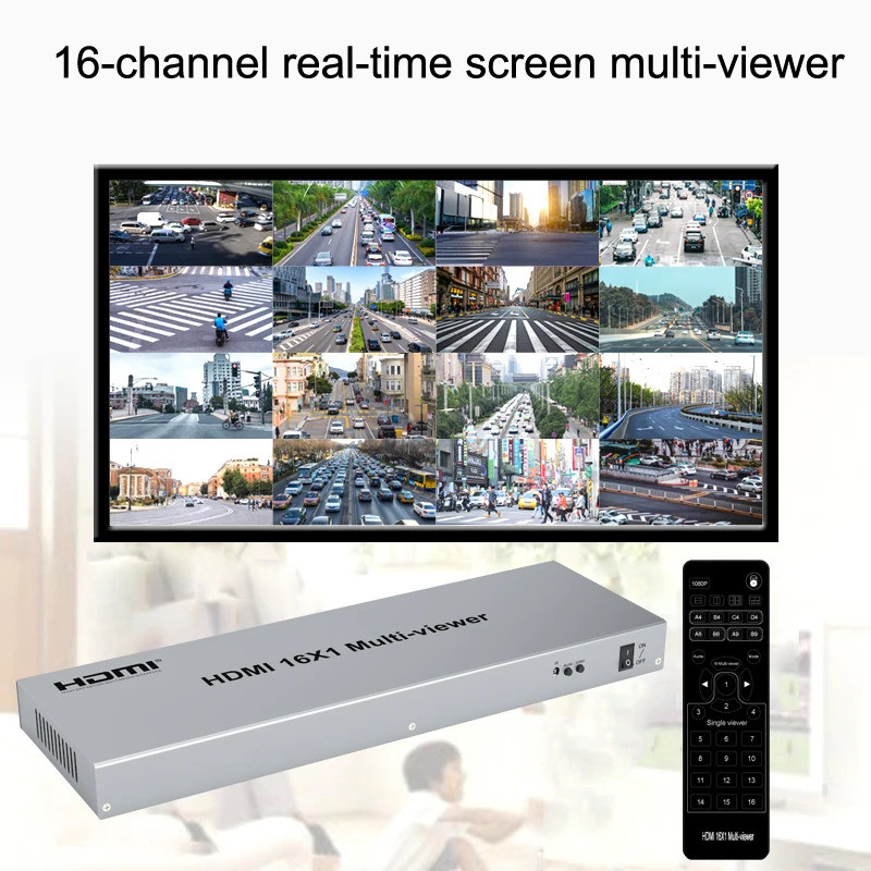 16x1 HDMI Multi-viewer 4 8 16 Channel Screen Splitter Video Multiplexer ...