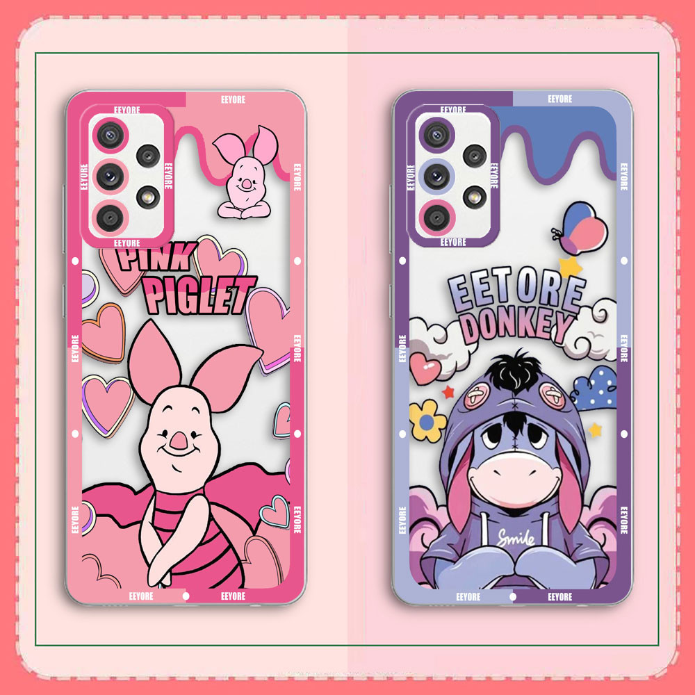 Disney Pink Piglet Eetore Donkey Cover Clear Angel Eyes Phone Case For ...