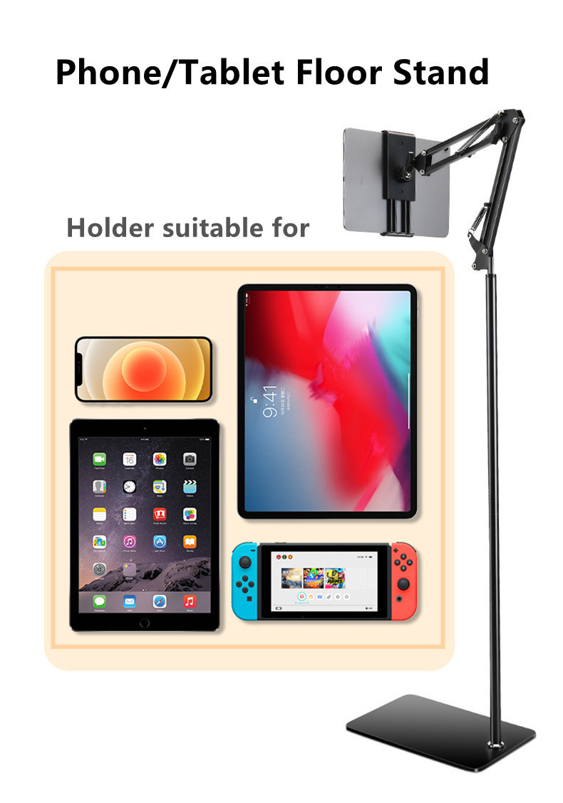 (Ready Stock) Hands Free Mobile Phones Tablet Floor Stand Flexi Arm 360 ...