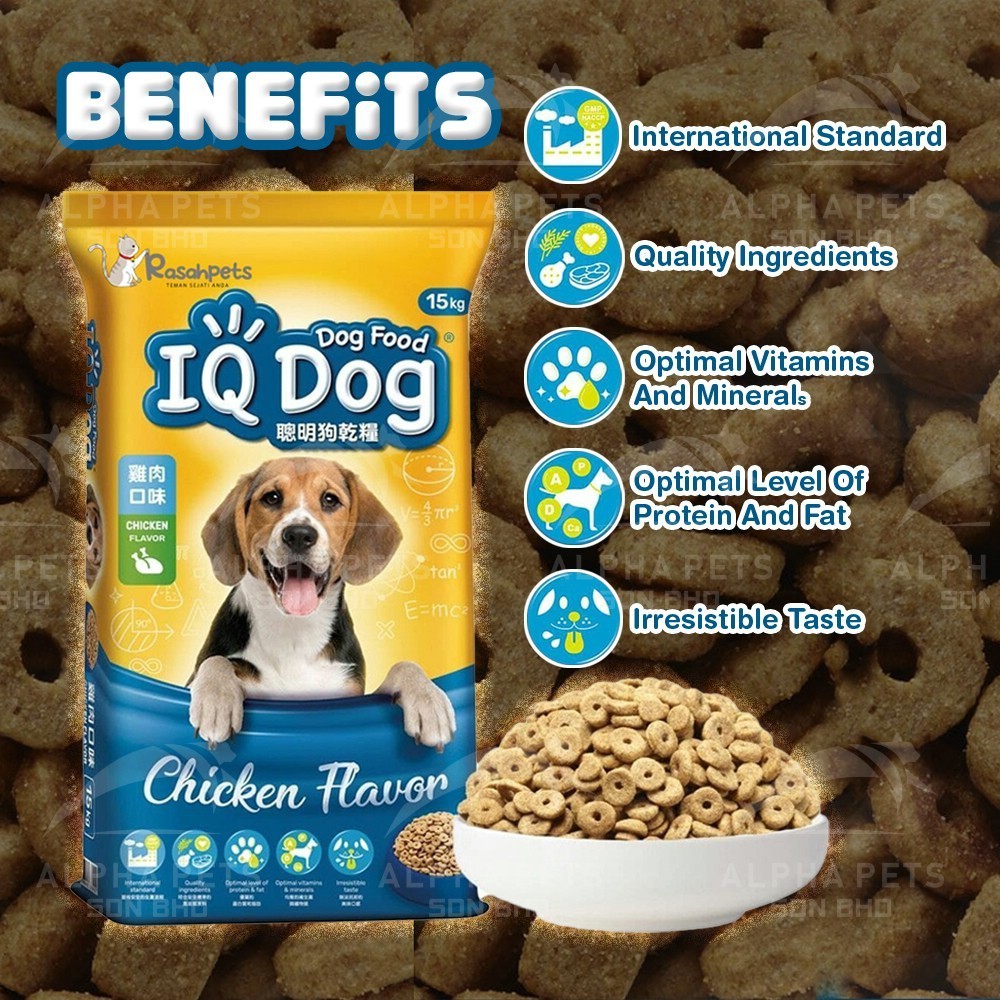 POODEE PETS IQ Dog Food 15kg Makanan IQ Dog Chicken Beef Lamb Dry Food ...