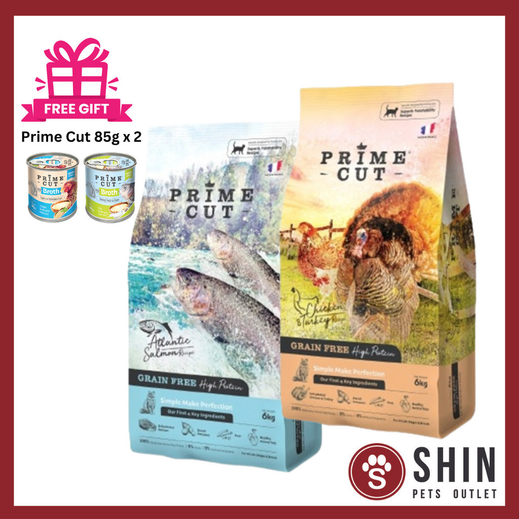 [Free Gift x2 ]PRIMECUT Prime Cut Grain-Free Recipe Cat Food All Life Stages 6kg / Cat Dry Food ...