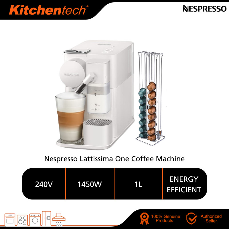 Nespresso Lattissima One Coffee Machine Fully Automatic Capsule White/Black F121-ME-WH-NE / F121 ...