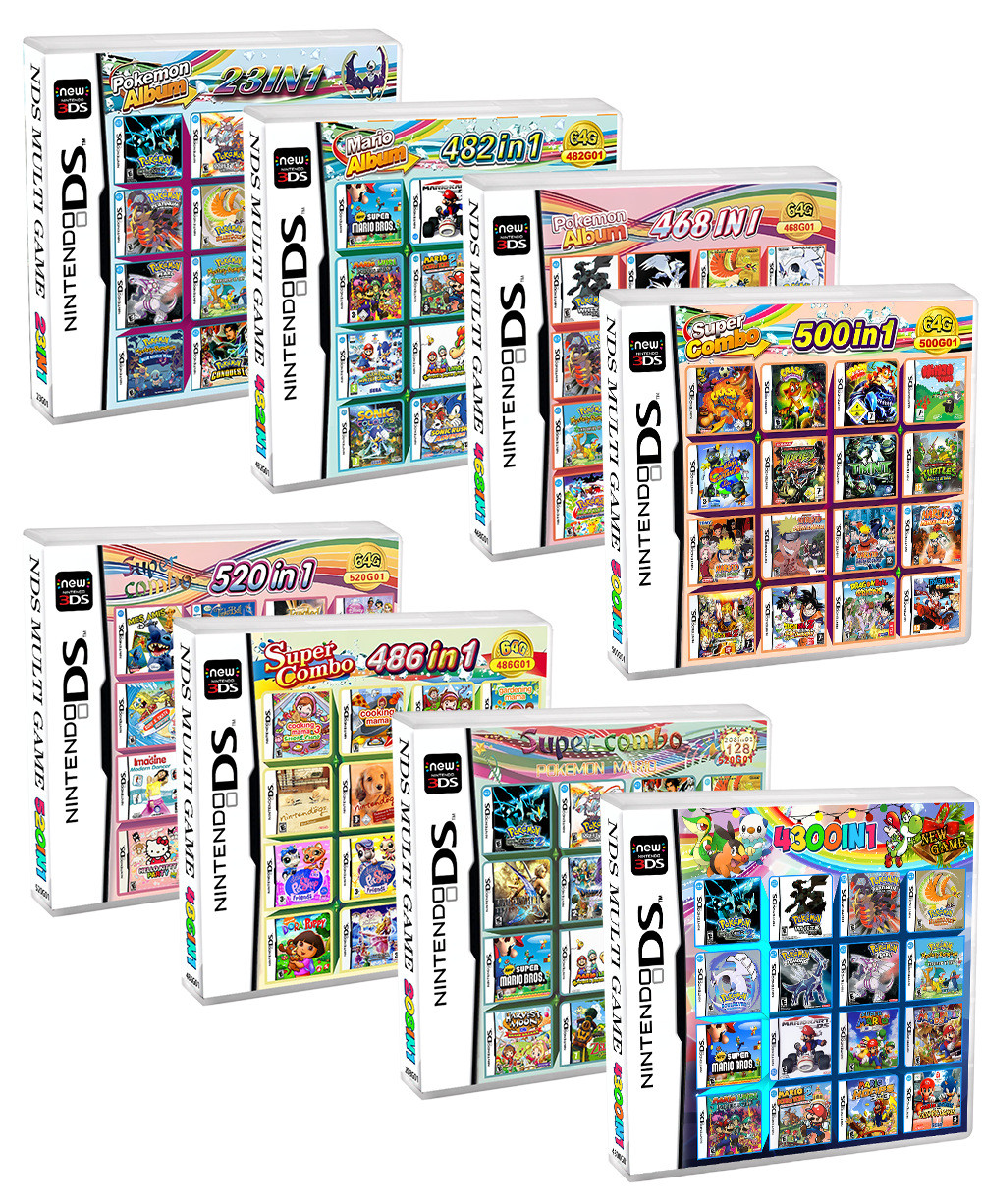 3DS Game Card 482 in 1 Collection Game For Nintendo 3DS NDS DS DSI ...