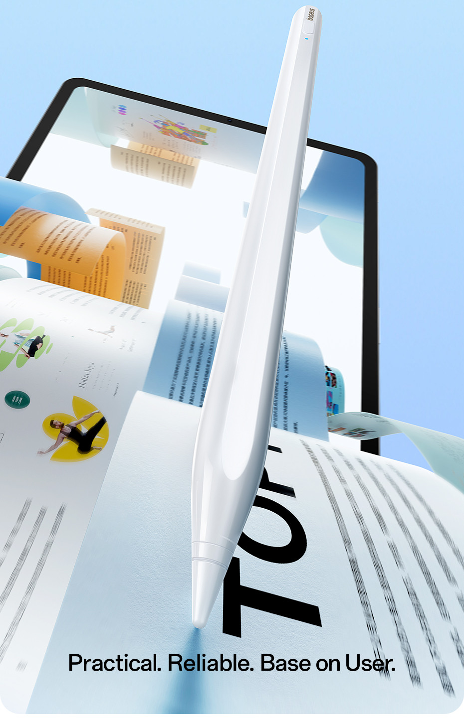 Baseus Magnetic Bluetooth Stylus Pen for iPad Pro Air 4 Air 5 2021-2024 ...
