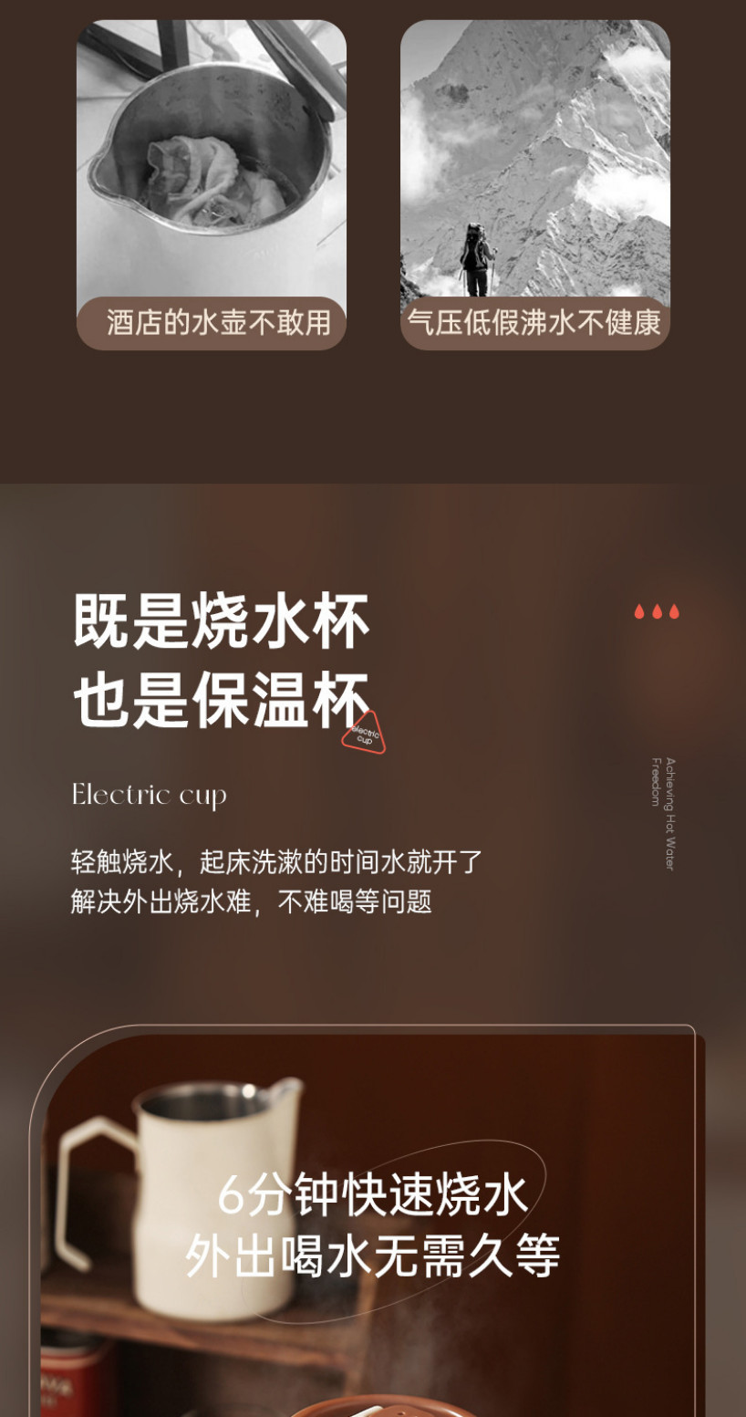 Malay Plug!! 300W Electric Kettle 500ml (220V+USB) Portable Travel 304 ...