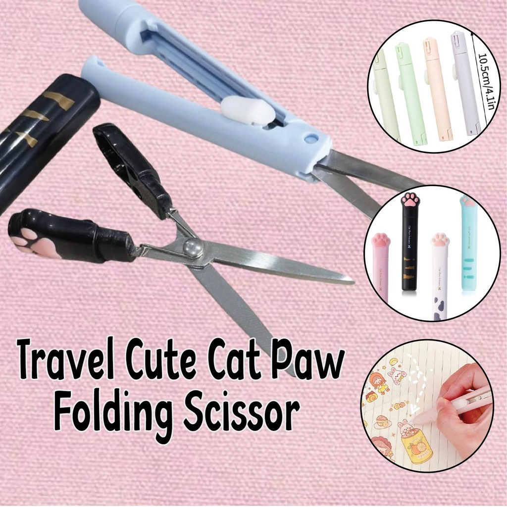 Travel cute cat paw folding scissor | Shopee Malaysia