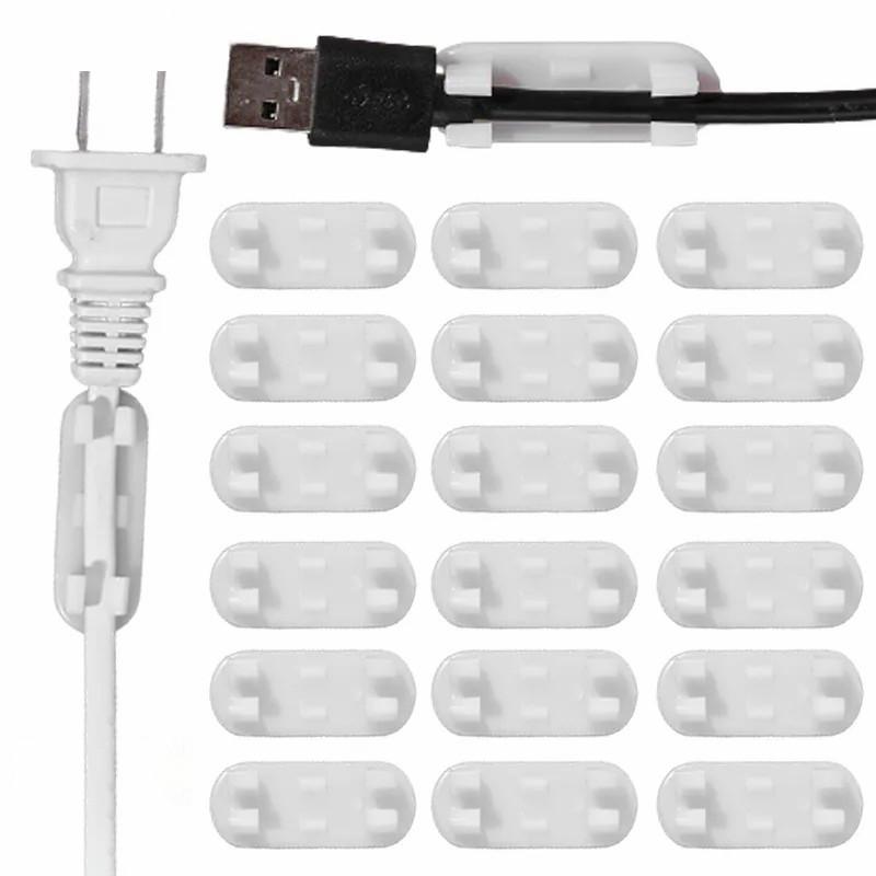 Mini Self-adhesive Cable Clip - Punch-free Cable Management Clip - Home ...