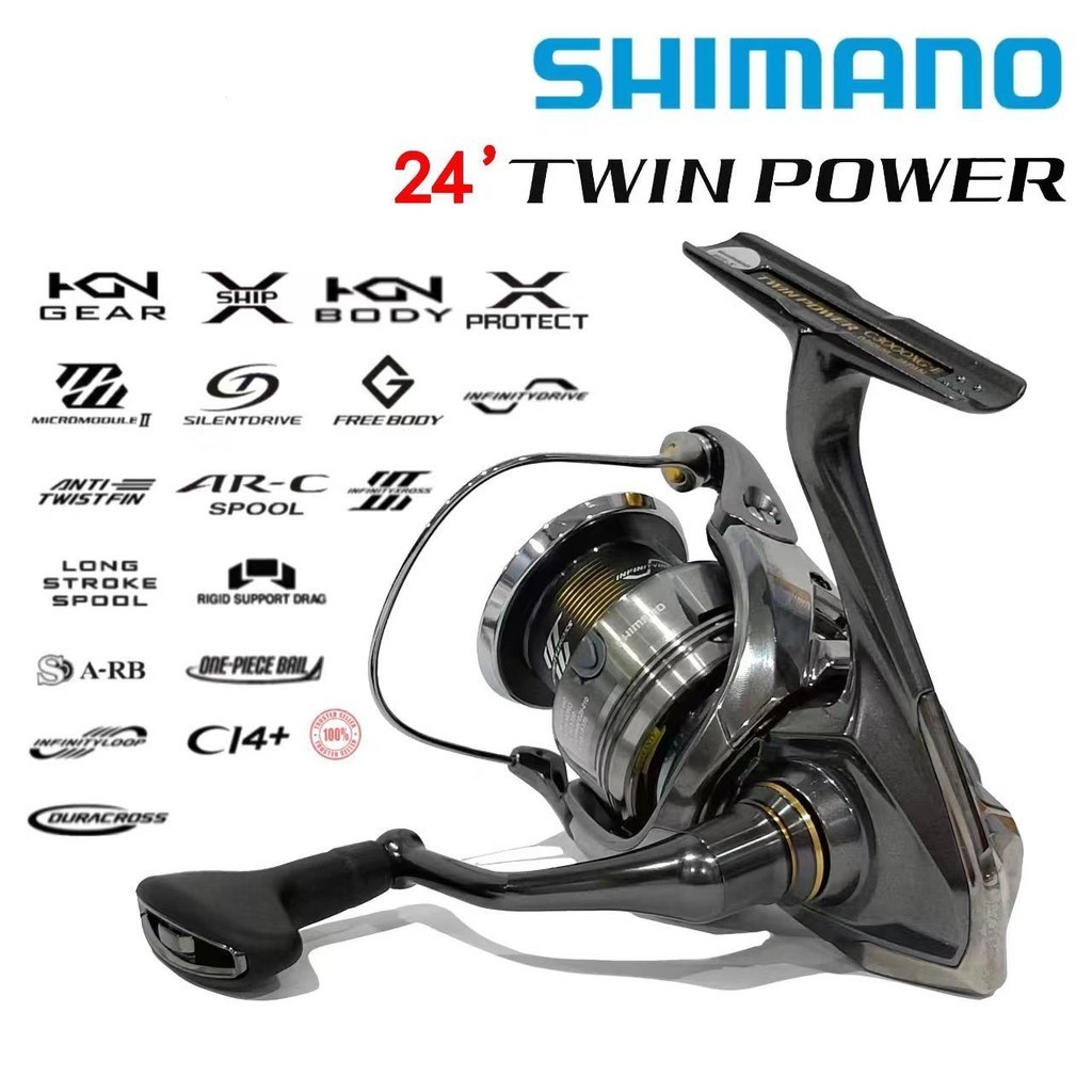 SHIMANO 2024' TWIN POWER SPINNING FISHING REEL | Shopee Malaysia