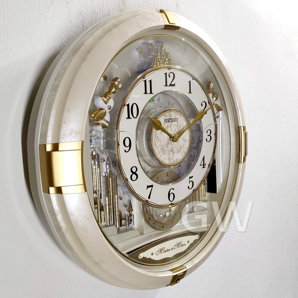 100% ORIGINAL SEIKO Melodies in Motion Volume Light Sensor Wall Clock ...