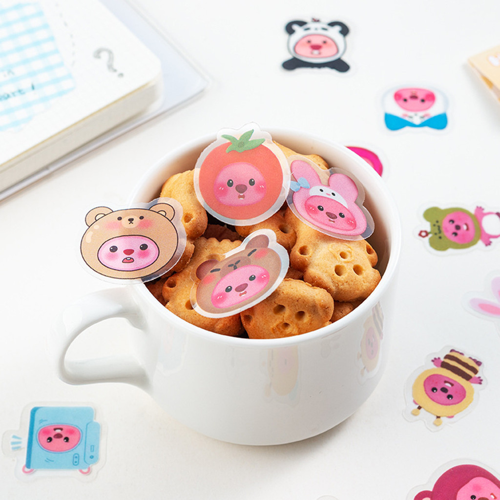 100Pcs Kawaii Loopy Stickers Cute Anime Beaver Phone Water Cup Car ...