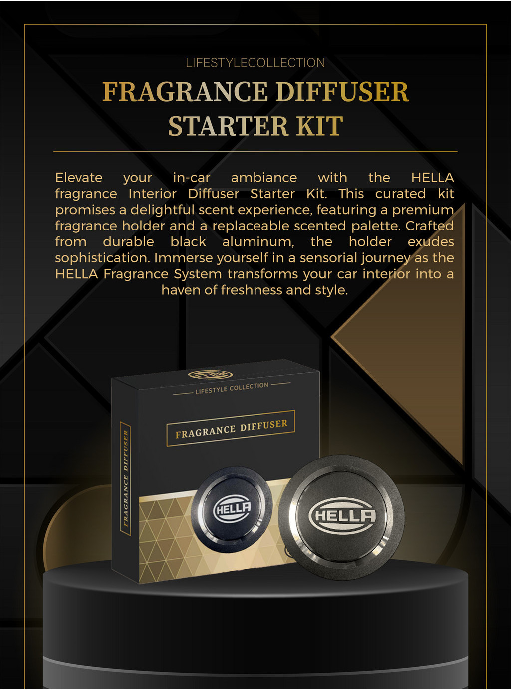 HELLA Fragrance Diffuser (Starter Kit & Refill Packs) Pewangi Kereta Car Perfume car Air ...