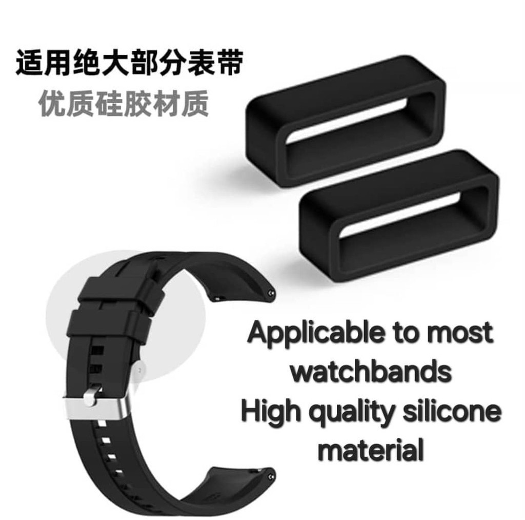 Rubber Silicone Buckle Watch Band Strap Ring Loop Holder Locker Keeper ...