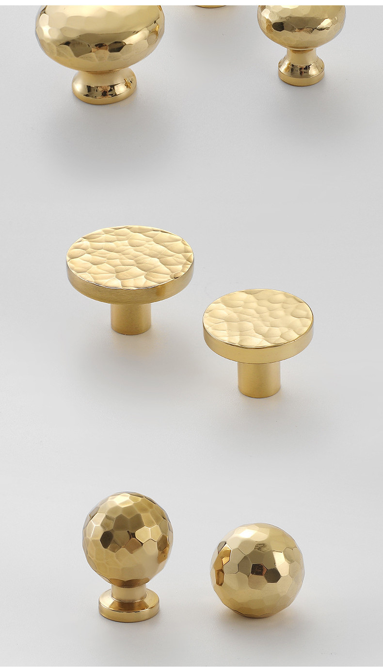 French Style Golden Brass Cabinet Handles Round Ball Handle for ...