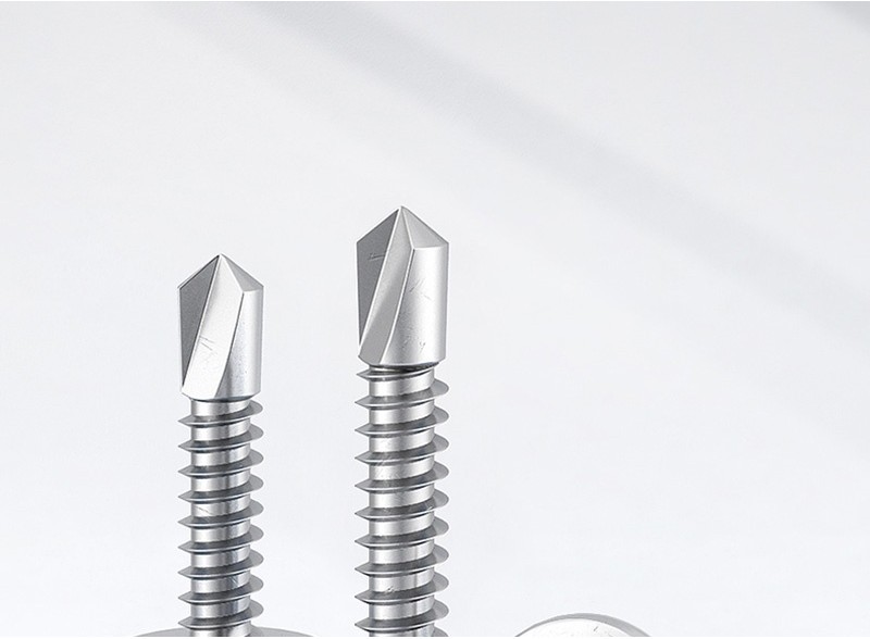 [XNY] 304 Stainless Steel Large Flat Head Drill Tail 410 Round Head Self-Tapping Screws with ...