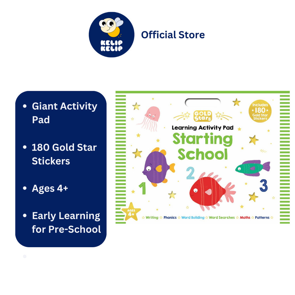 Gold Stars Starting School Learning Activity Book For Preschool Kids ...