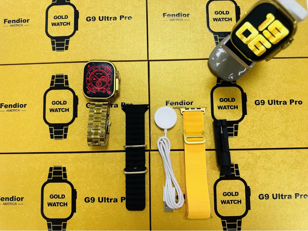 2024 G9 Ultra Pro Gold Smart Watch NFC Wireless Smartwatch Bluetooth ...
