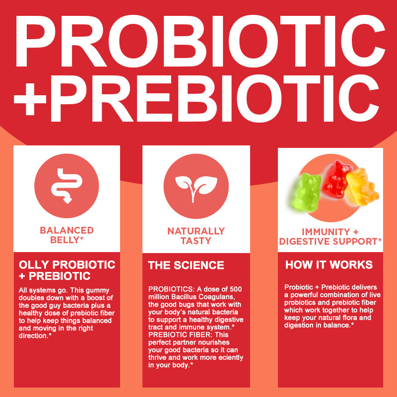 【Pslalae】Probiotics + Prebiotics 500 MILLION CFUmillion-Supports ...