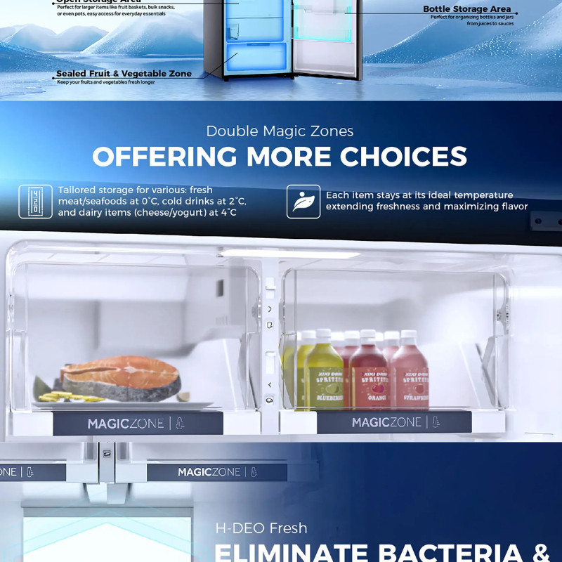 Haier HRF-IT540AG(GL)U1 540L 2-Door Twin Inverter Refrigerator Magic ...