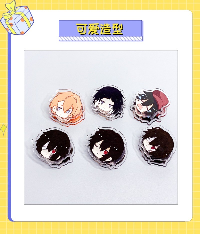 Bungo Stray Dogs Acrylic PP Clip Dazai Osamu Nakahara Chuya Cartoon ...