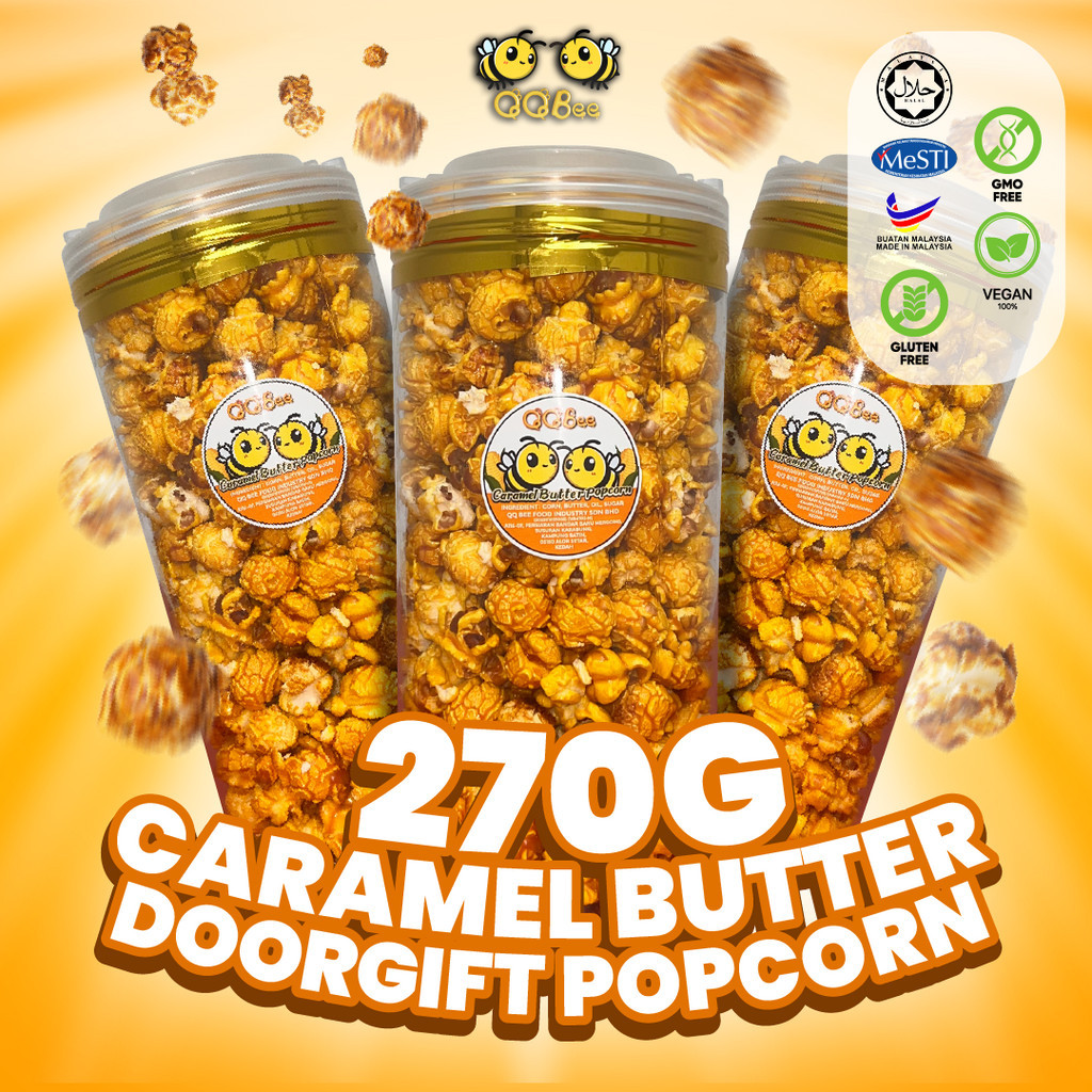 270g Butter Caramel Flavour Fully Coated Mushroom Popcorn /QQBEE TURKEY ...