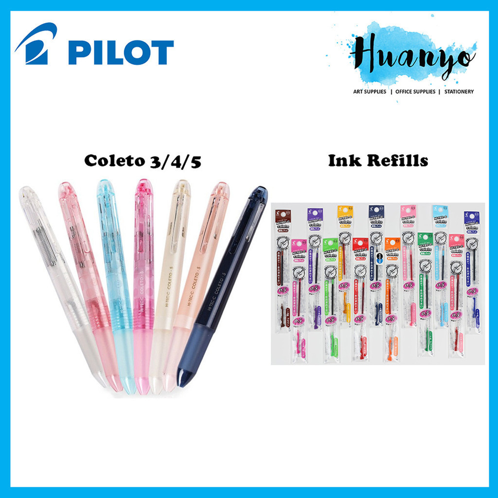 Pilot High-Tec-C Coleto 3/4/5 Multi Colour Ink Gel Pen (Empty Barrel ...