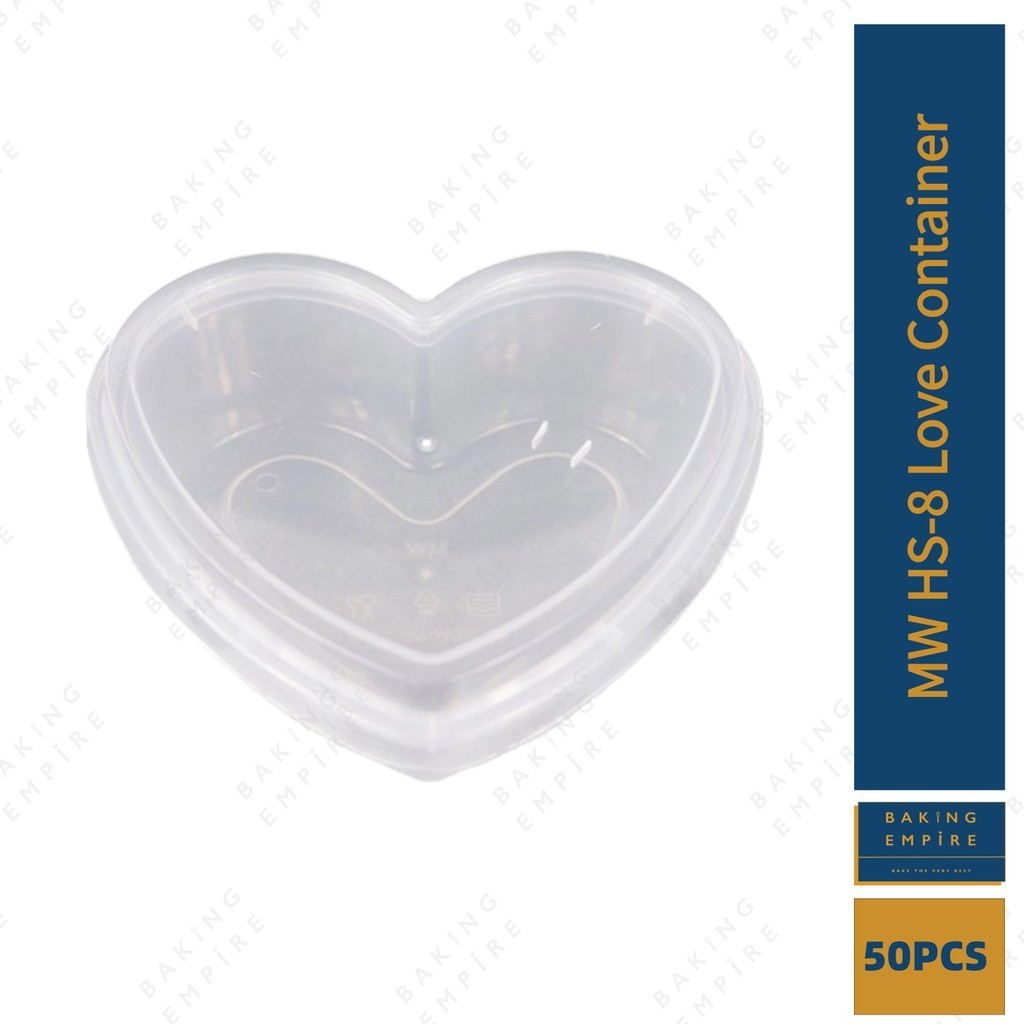Love Shape Container/Disposable Container/Bekas Plastik 50pcs | Shopee ...
