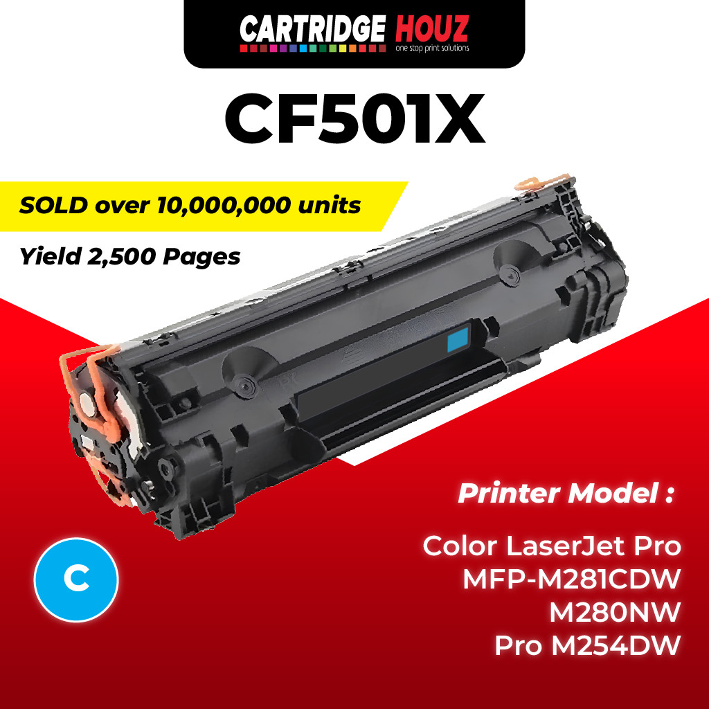 (CYAN) Compatible Toner CF500X CF501X CF502X CF503X 202X For HP ...