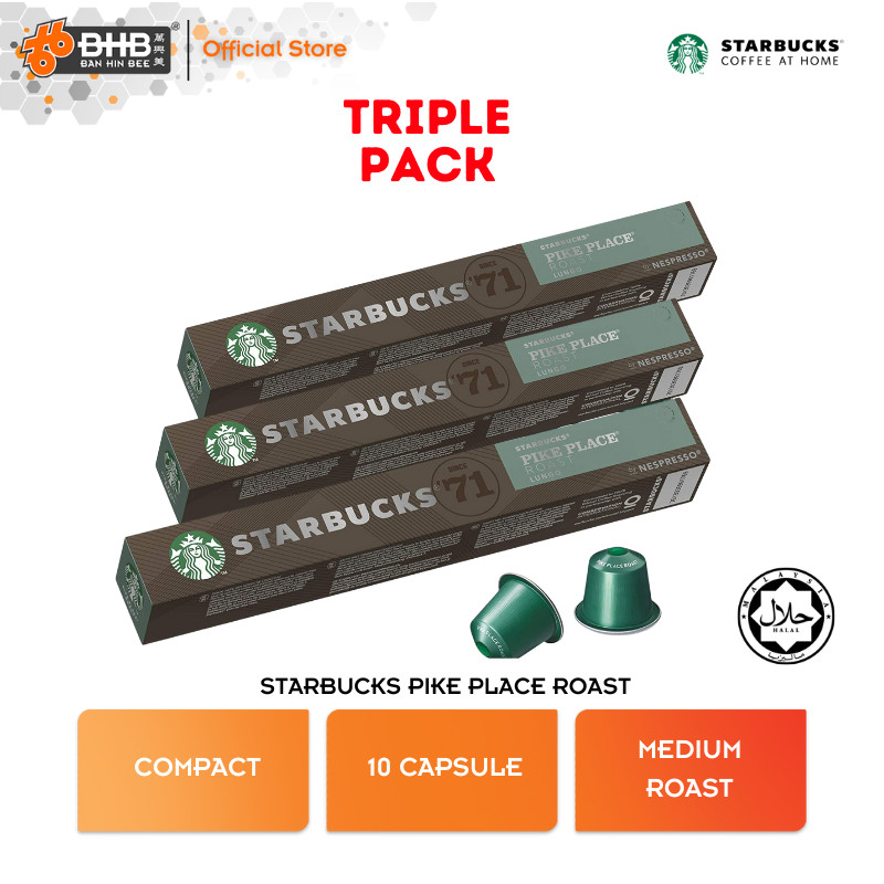 Starbucks Pike Place Roast Dark Roast Coffee for Capsule Coffee Machine ...