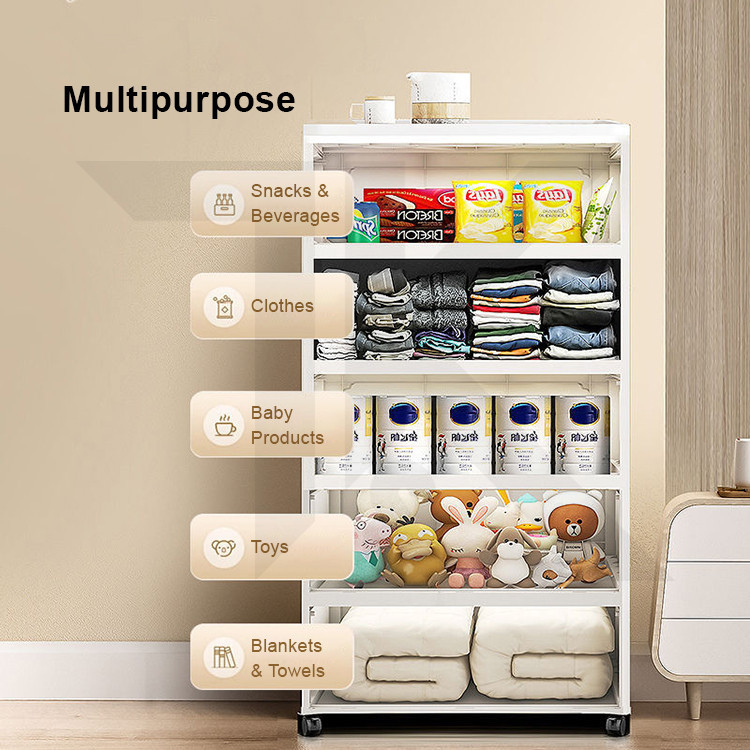 [LOCAL] 4/5/6-Layer Stackable Storage Cabinet Multipurpose with Flip Up ...