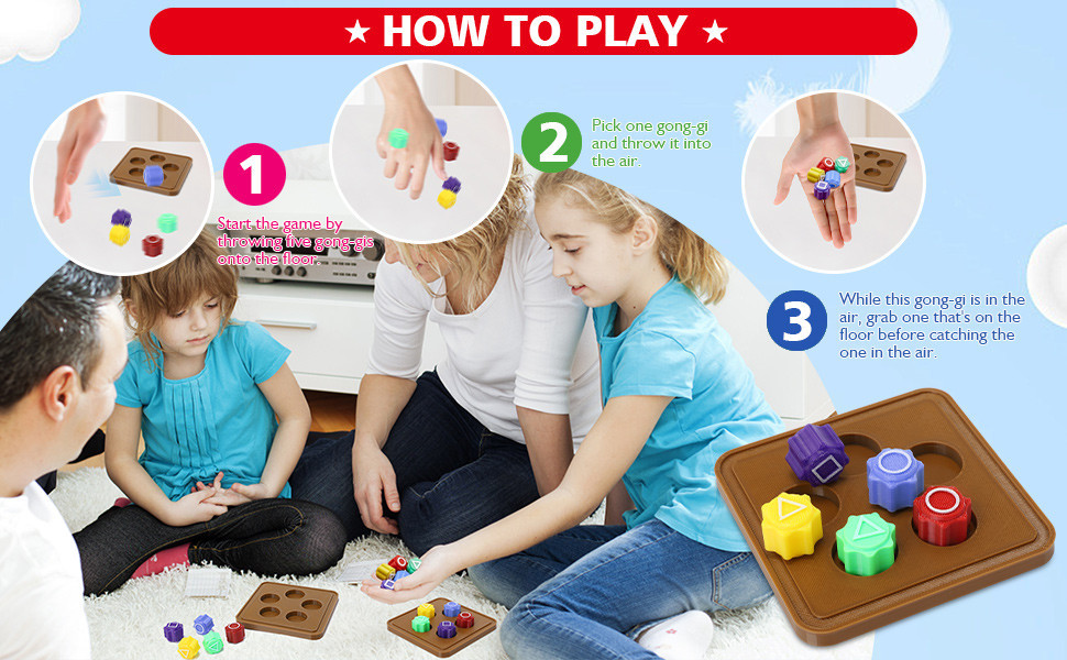 5 sieves Stone Catching Game Korean Folk Game Stone Game Gonggi Set ...