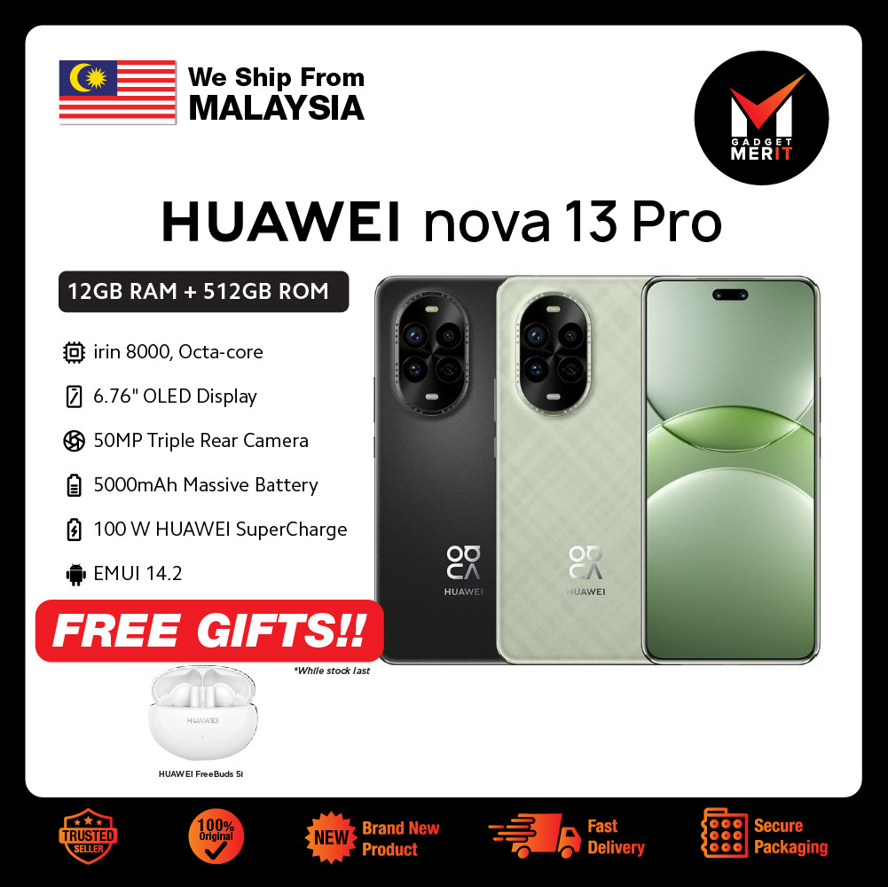 Huawei Nova 13 Pro Smartphone | HiSilicon Kirin 8000 | 6.76" OLED Display | Triple Rear Camera ...