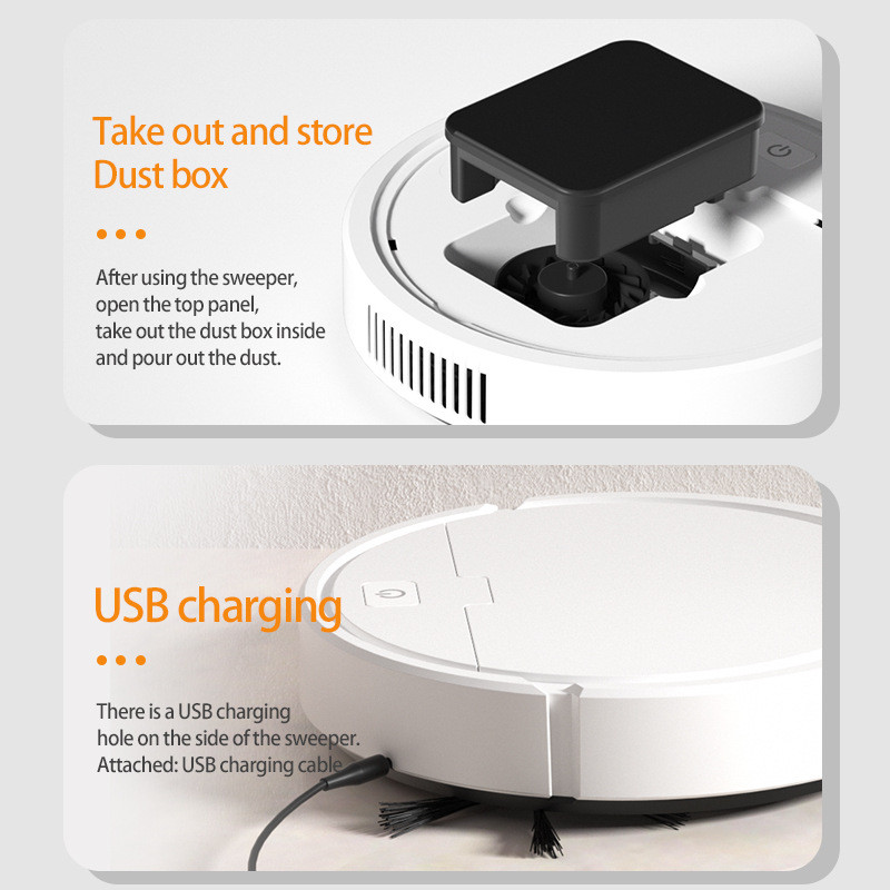 3-in-1 Household Intelligent Sweeping Robot Rechargeable Fully Automatic Sweeping And Cleaning ...
