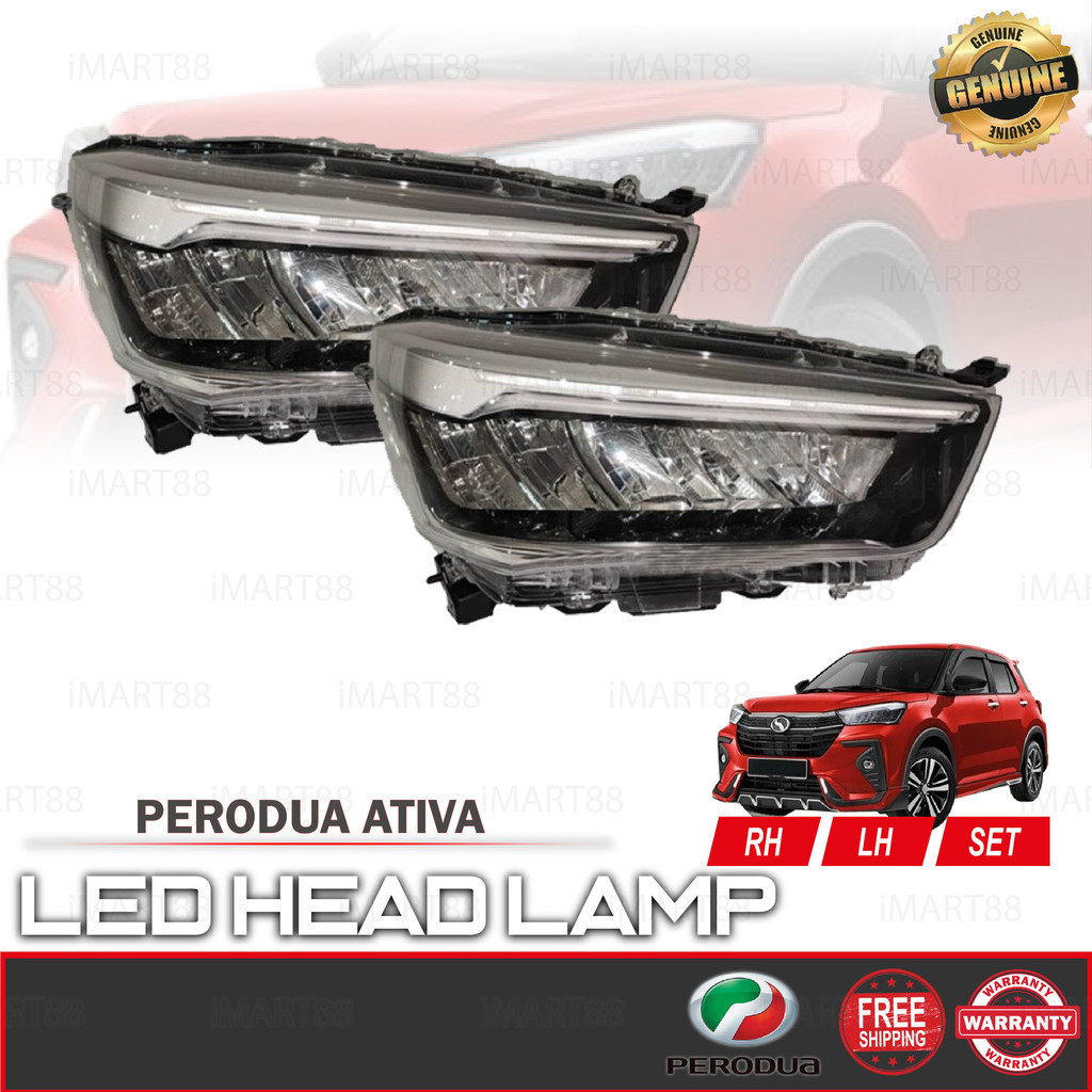 ORIGINAL PERODUA ATIVA LED HEAD LAMP HIGH SPEC LOW SPEC RIGHT & LEFT 1 ...