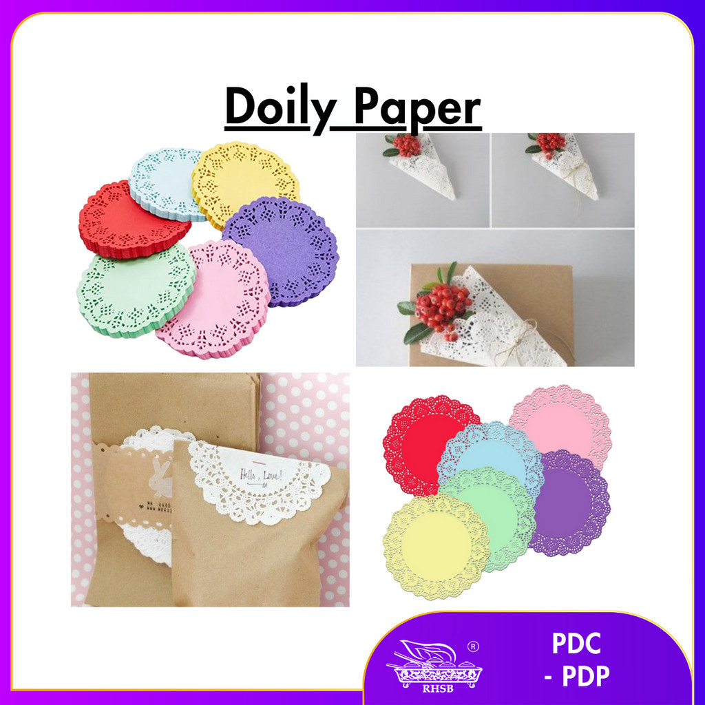 PAPER DOILEY/ KERTAS MINYAK BUNGA DOLLI/ ROUND DOLLY PAPER/ PARCHMENT ...