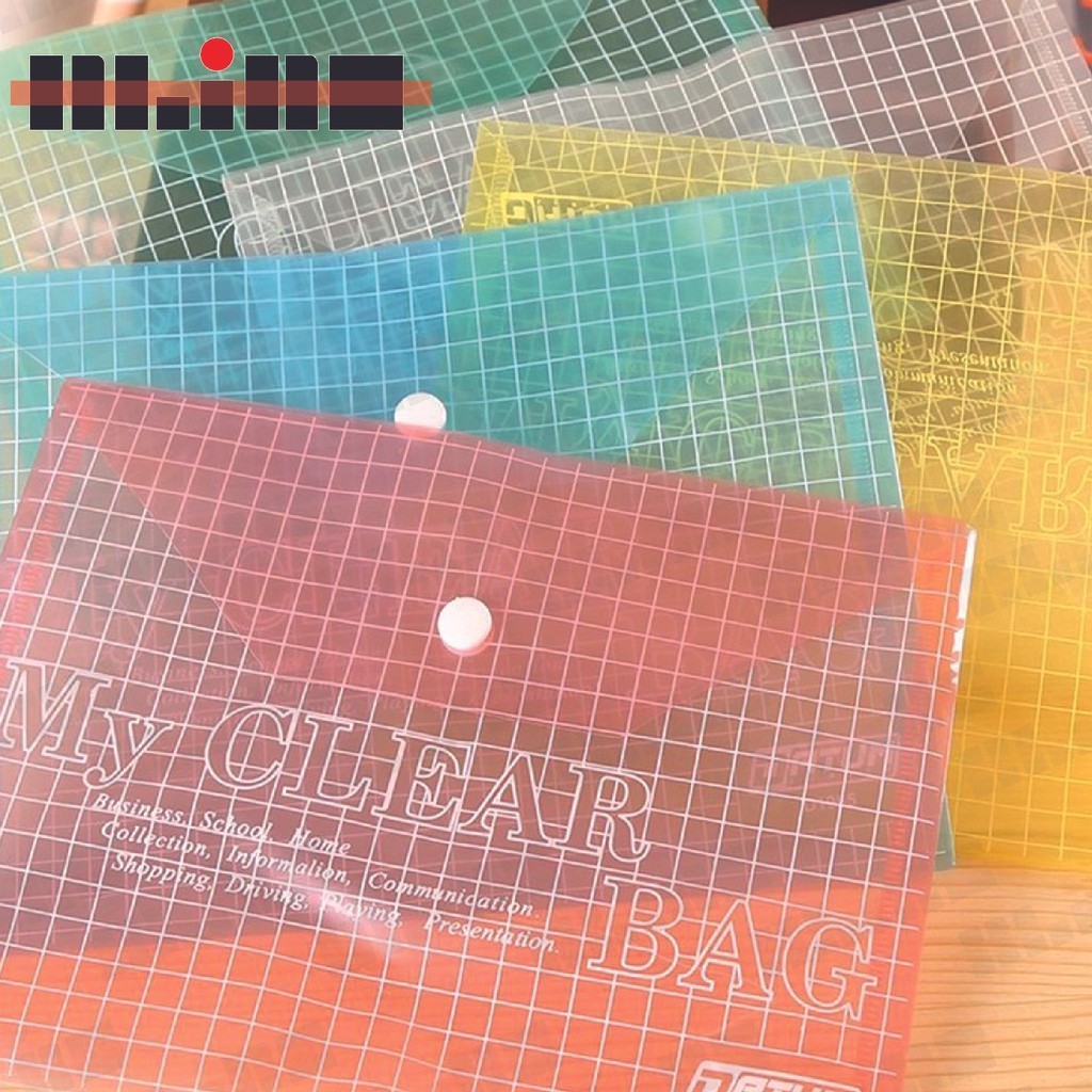 A4 Button File Folder File Bag Office Document Folder Student ...