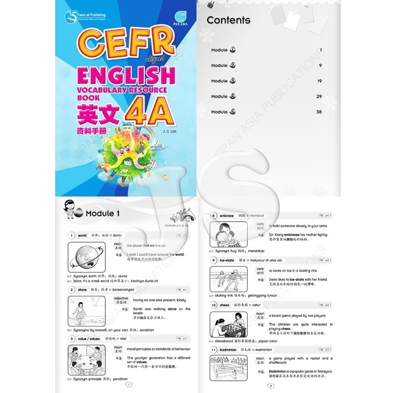 CEFR aligned ENGLISH VOCABULARY RESOURCE BOOK 英文资料手册 YEAR 1 2 3 4 5 6 ...