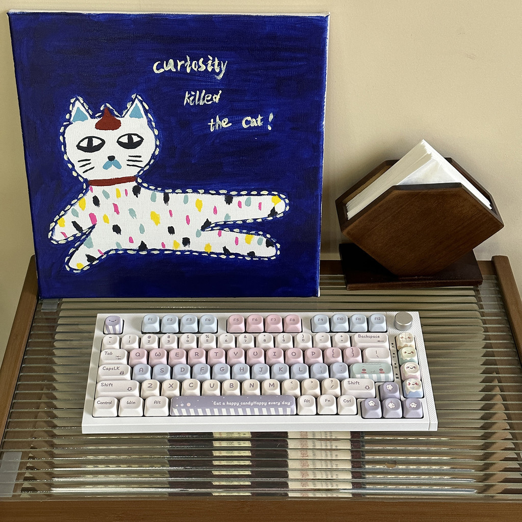 Happy Candy Keycaps 130+ Keys MOA Cherry Shape Keycaps PBT Dye ...