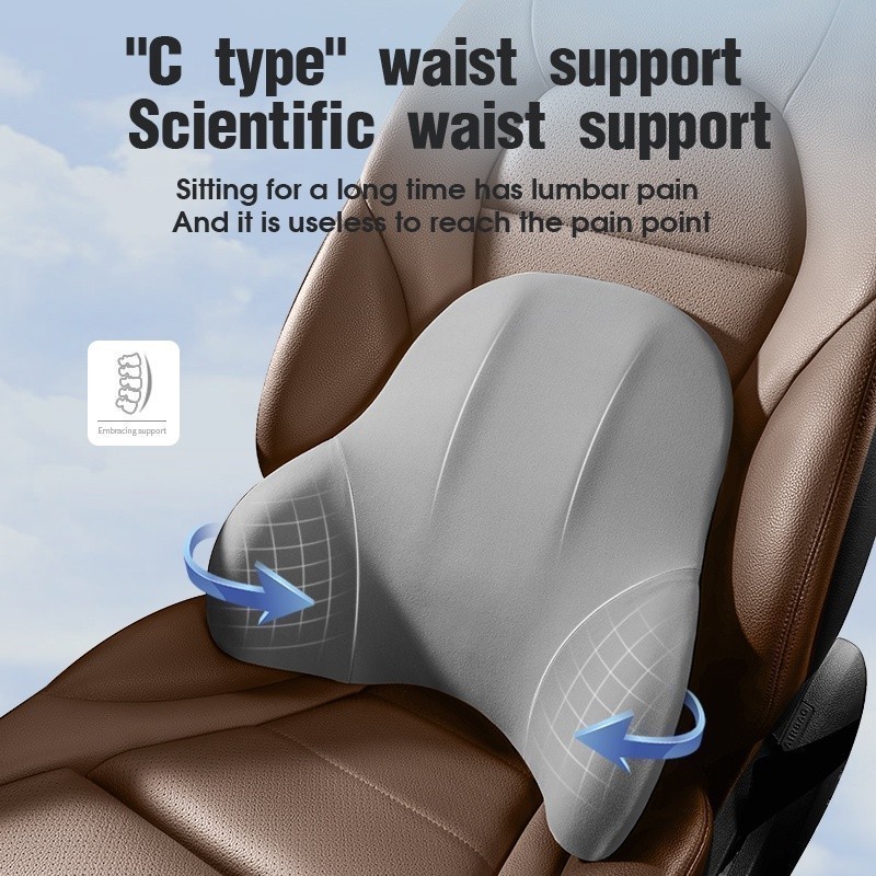 Toyota GR TRD Car Seat Headrest Waist Pillow Memory Cotton Car Headrest and Lumbar Back Support ...