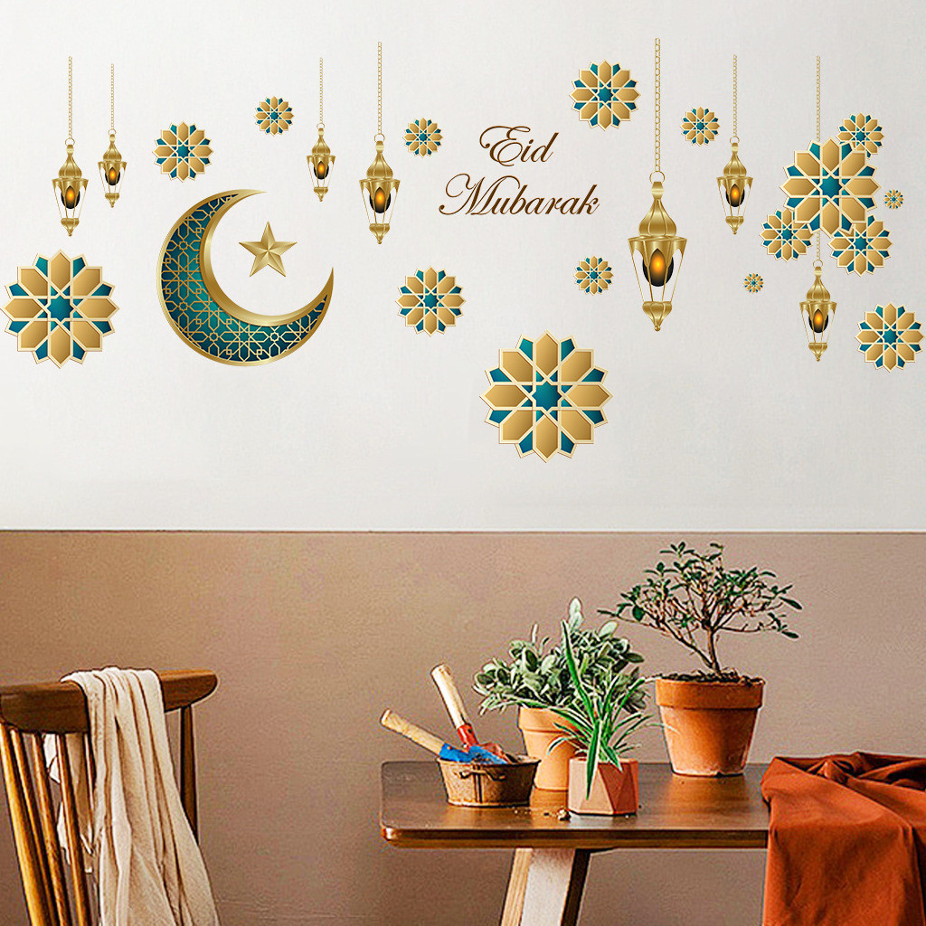 Creative Ramadan Stickers Hari Raya Stickers Wall Festive Chandelier ...