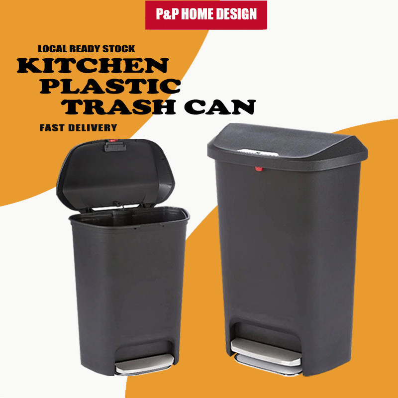 Heavy Duty Plastic Kitchen Bin with Soft Close | Tall Kitchen Plastic ...