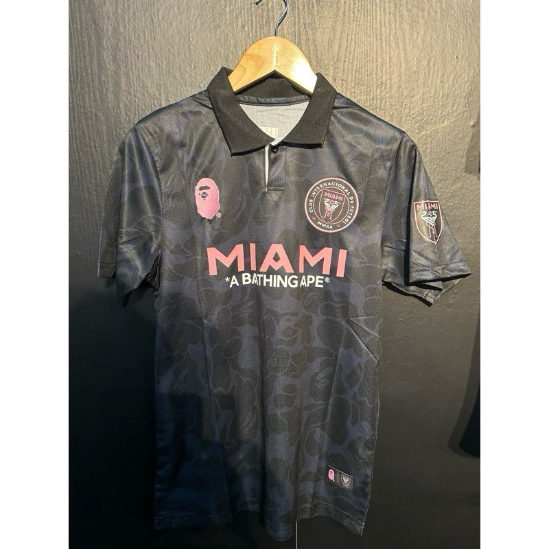 Inter Miami BAPE BLACK Collar Jersey | Shopee Malaysia