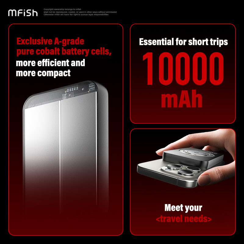 MFISH 10000mAh Ultra-Thin Mag-netic Power Bank – 20W Fast Charging ...