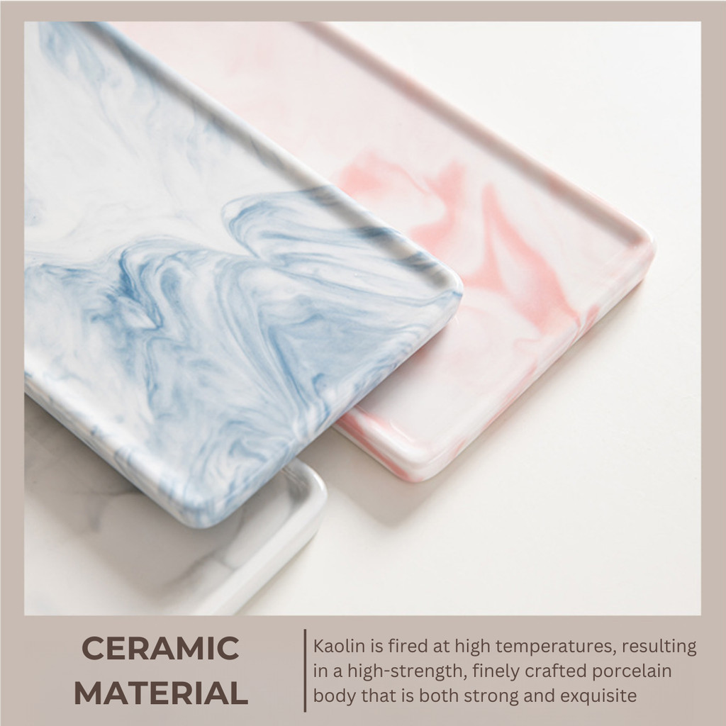 BC Ceramic Luxury Marble Tray Nordic Jewellery Perfume Skincare ...