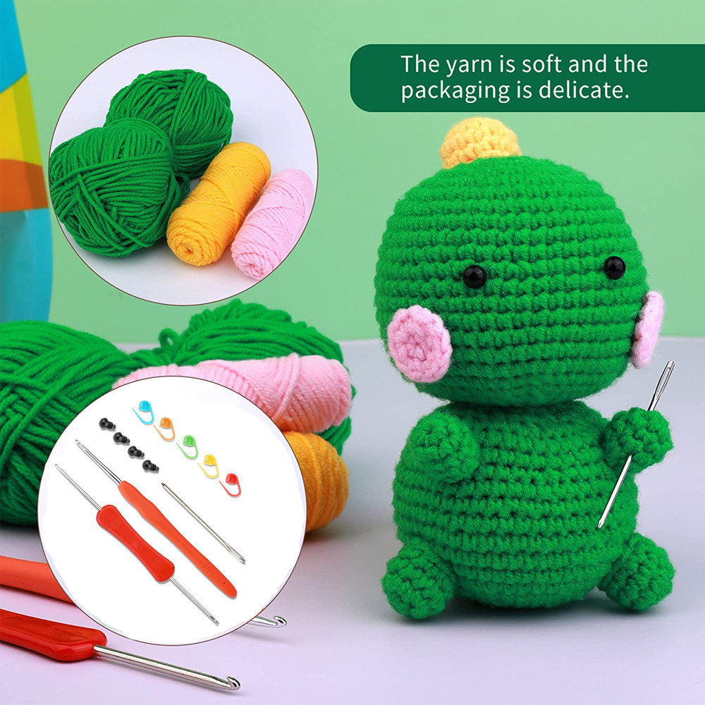 Beginner Crochet Material Kit- DIY Crochet Set-Full Knitting Tools ...