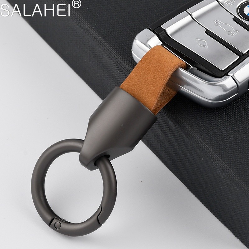 Fashion Leather Key Chains Men Women Metal Waist Hanging Keychain Best ...