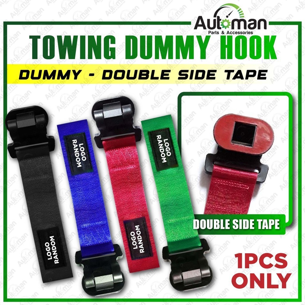 Universal Car Towing Strap Belt Decal Strip sticker Double Tape Bumper ...