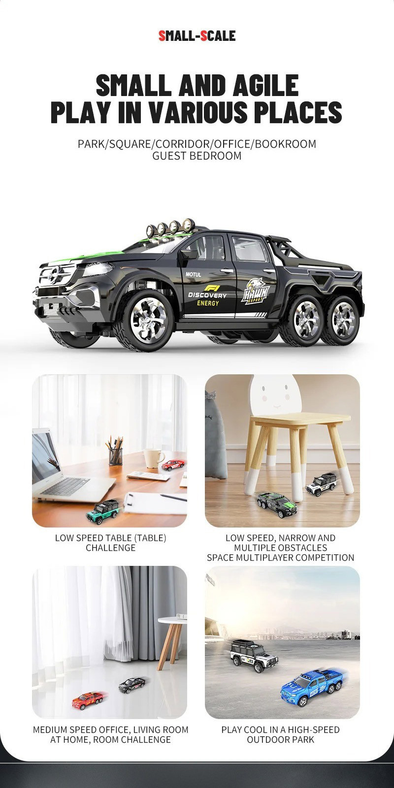 RC Cars 2.4G 5-Channel 1/64 Alloy Mini Remote Control SUV Drifts One ...