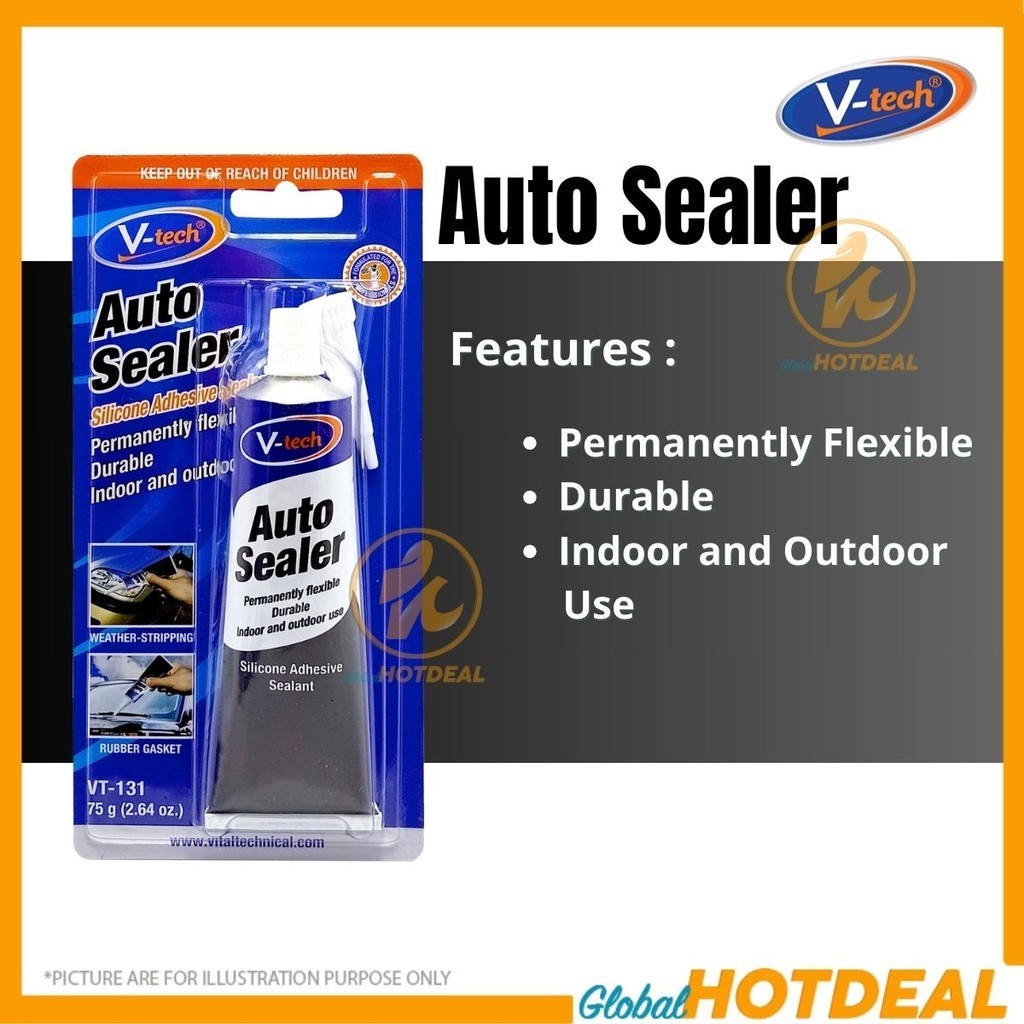 V-TECH AUTO SEALER VT-131 75g Silicone Adhesive Sealant Baiki Kereta ...