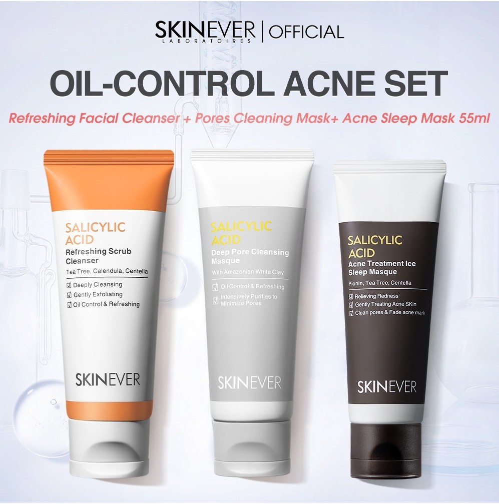 SKINEVER FDA Salicylic Acid Set Hydra Moist Sleep Mask+ Refreshing ...